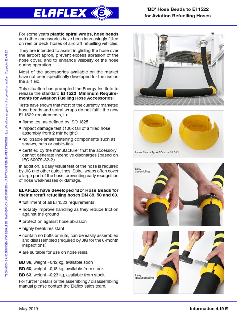 Elaflex BD Hose Beads for Aviation Use | PDF | Screw