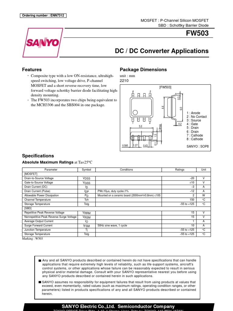 W 503 | PDF | Field Effect Transistor | Mosfet