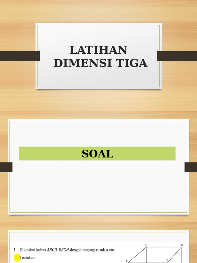 Latihan Dimensi Tiga | PDF