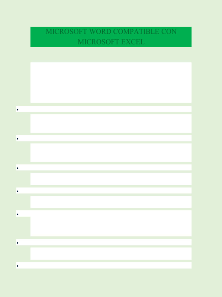 Microsoft Word Compatible Con Microsoft Excel | PDF
