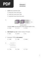 KUIZ UNIT 1 MATEMATIK TAHUN 3 - Quizizz | PDF