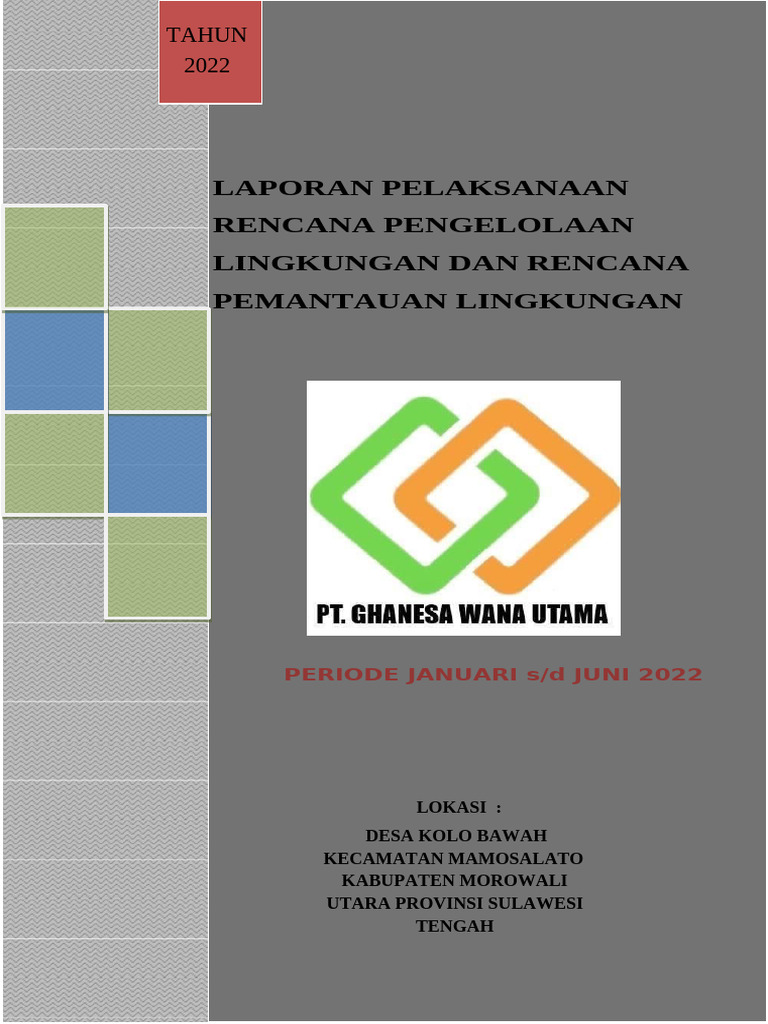 Laporan RKL dan RPL PT Ghanesa Wana Utama | PDF