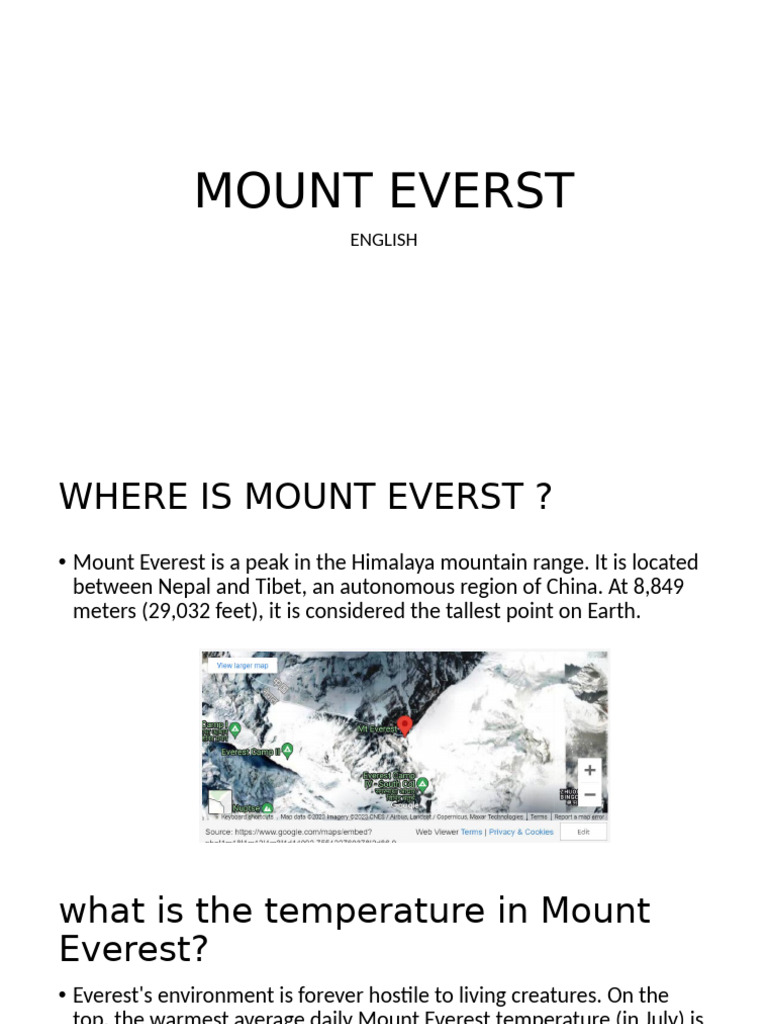 Mount Everst | PDF