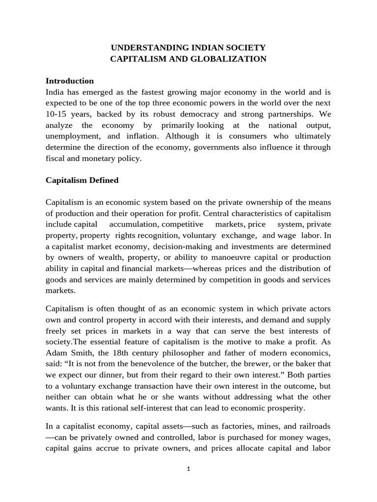Captialism and Globalization | PDF | Capitalism | Globalization