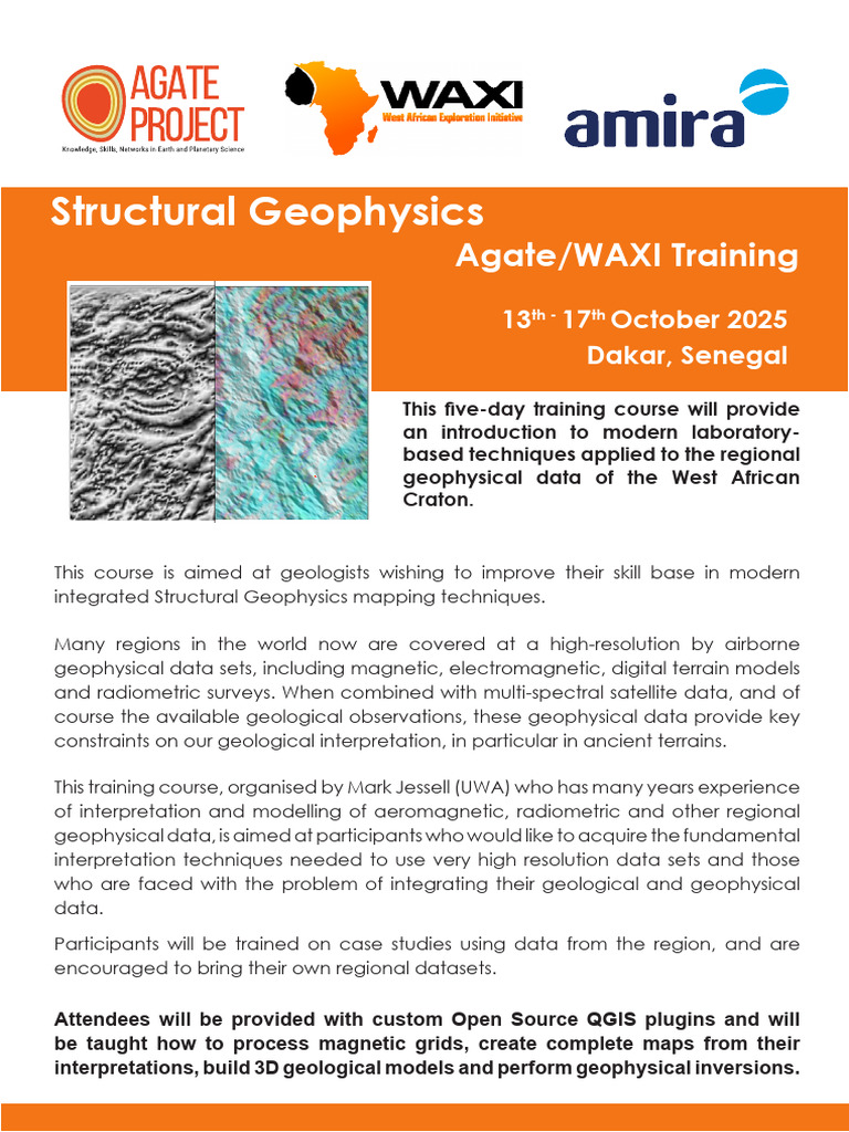 Structural Geophysics Dakar Senegal 2025 New 3 | PDF | Geophysics | Data