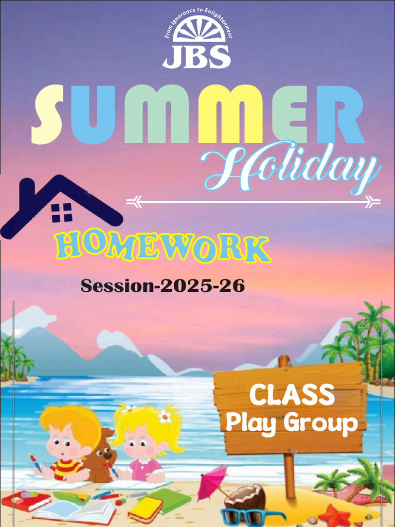 Playgroup Holiday Homework 2025-26 | PDF