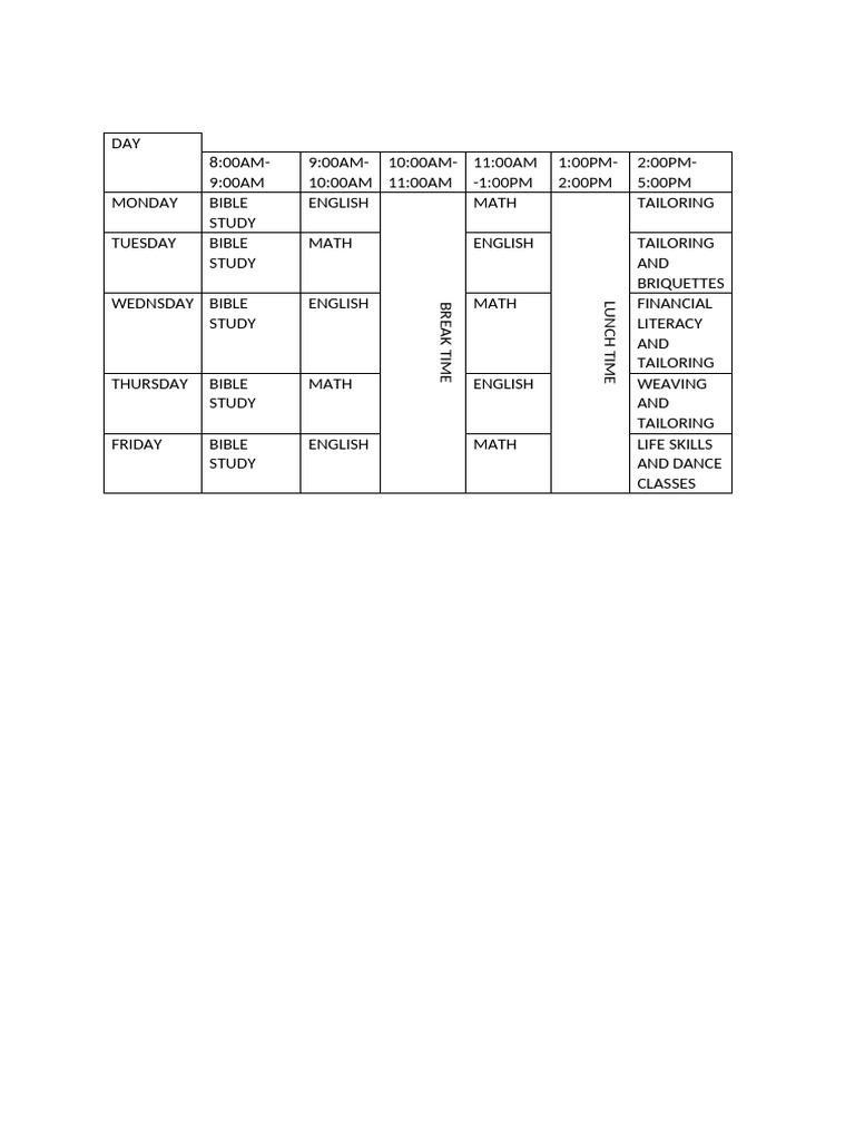 Weekly Program | PDF