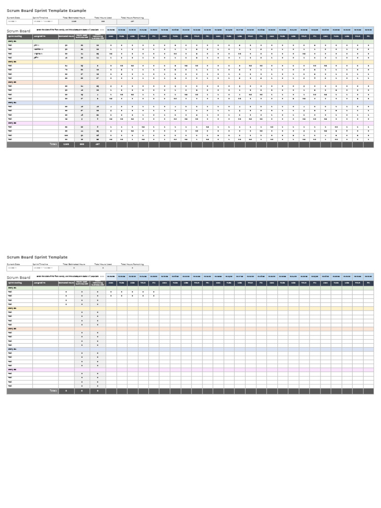 IC Scrum Board Sprint Template 12288 | PDF | Scrum (Software ...