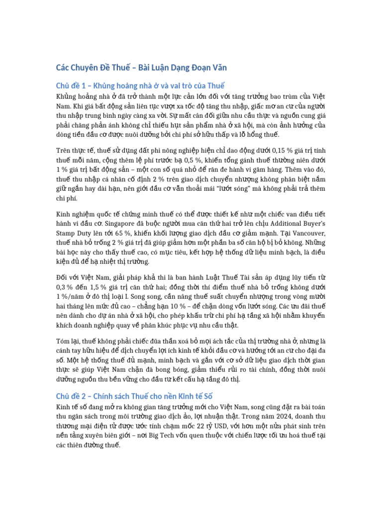 Chuyen de Thue Luan Van | PDF