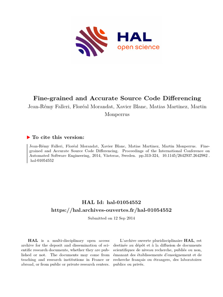 Fine-Grained and Accurate Source Code Differencing | PDF | Computer Programming | Software ...
