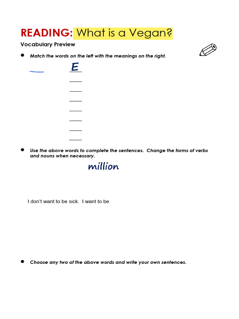 Reading What Is A Vegan Completed | PDF | Veganism | Vegetarianism