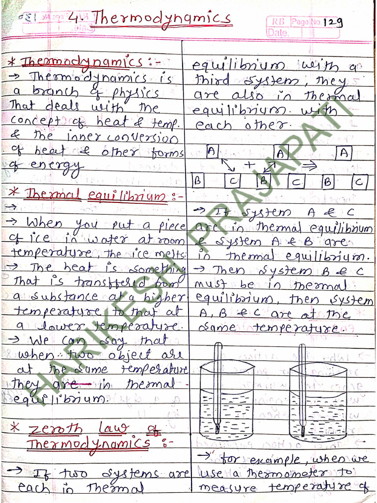 Thermodynamics Notes | PDF
