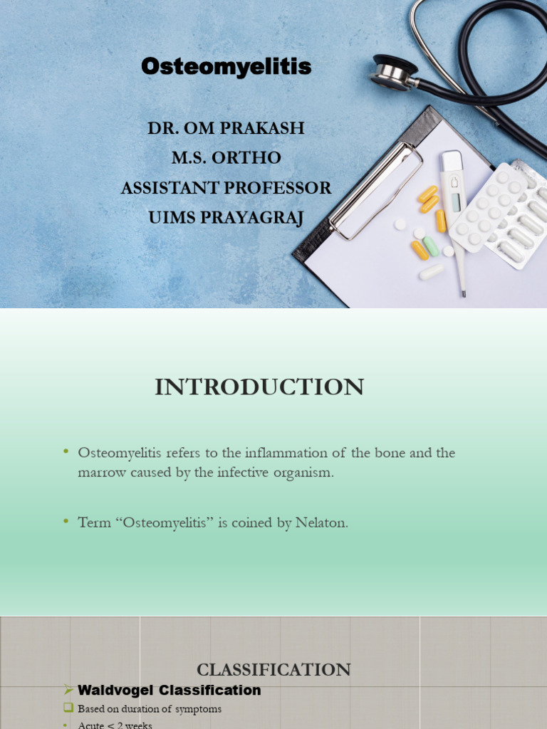 Osteomyelitis DR Om-2.1 | PDF | Human Diseases And Disorders | Medical ...