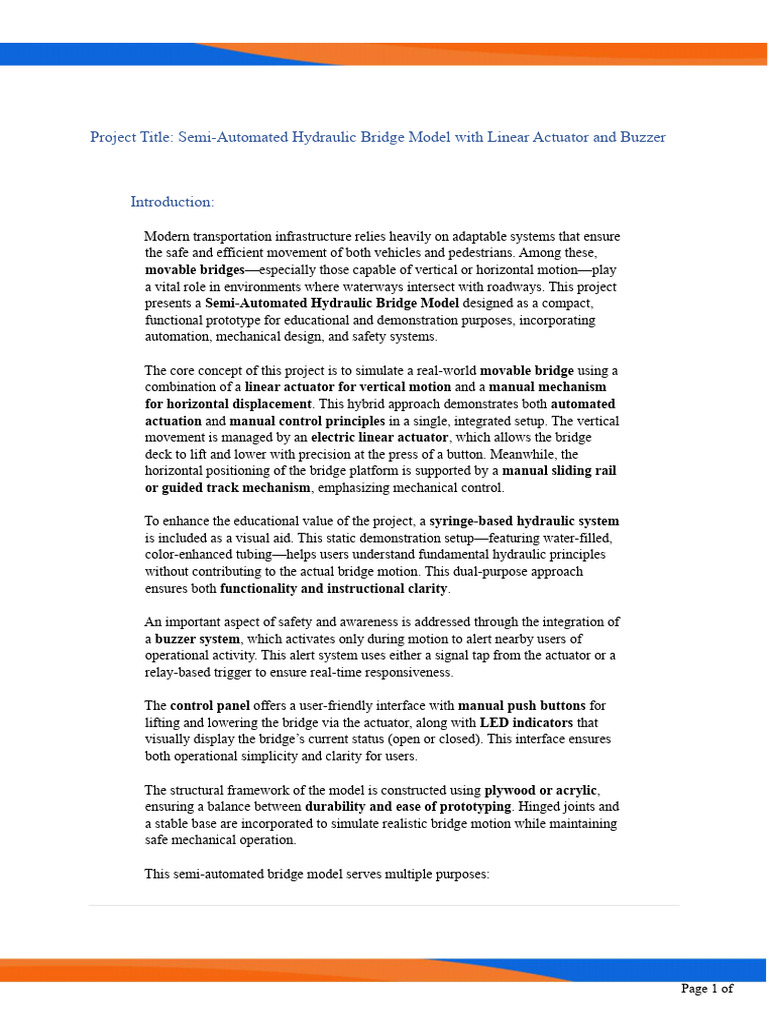 Major Project PPT - 031959 | PDF | Actuator | Switch