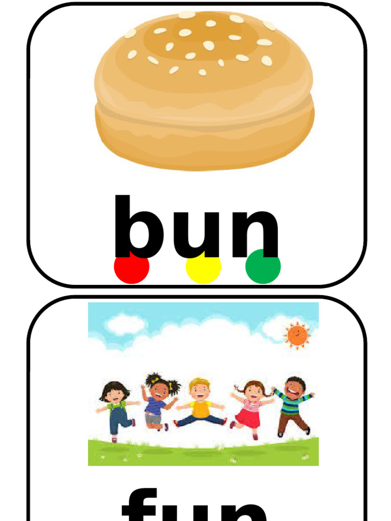 CVC - Uu Families - FLASH CARDS - Final | PDF