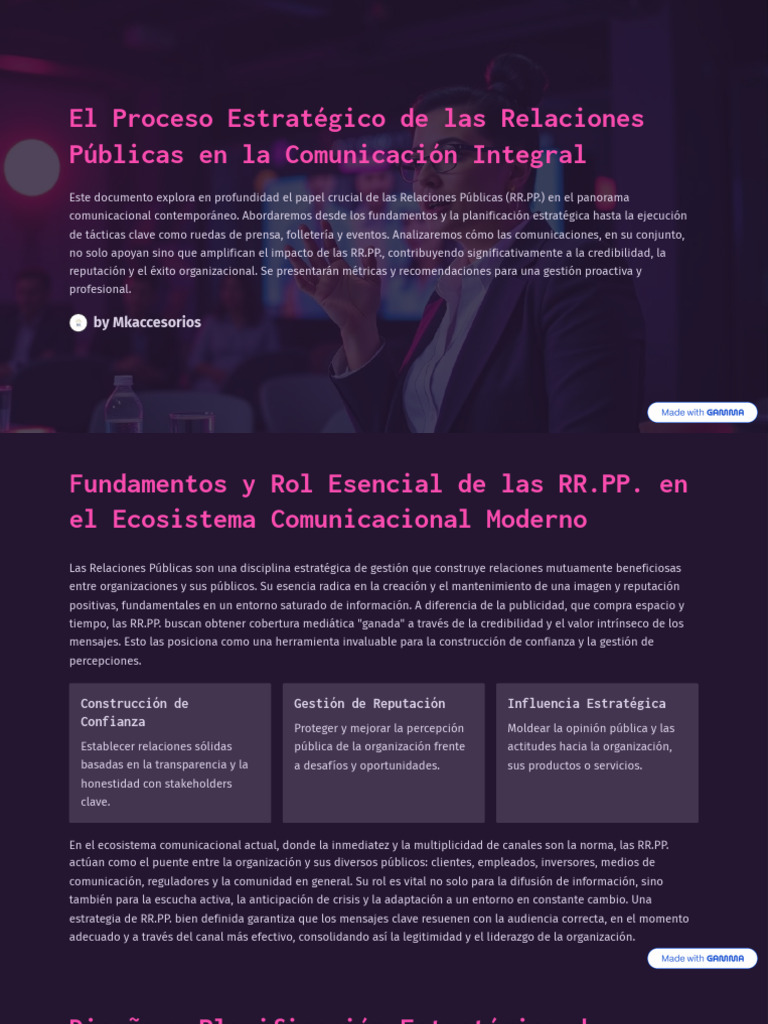 El Proceso Estrategico de Las Relaciones Publicas en La Comunicacion Integral | PDF ...
