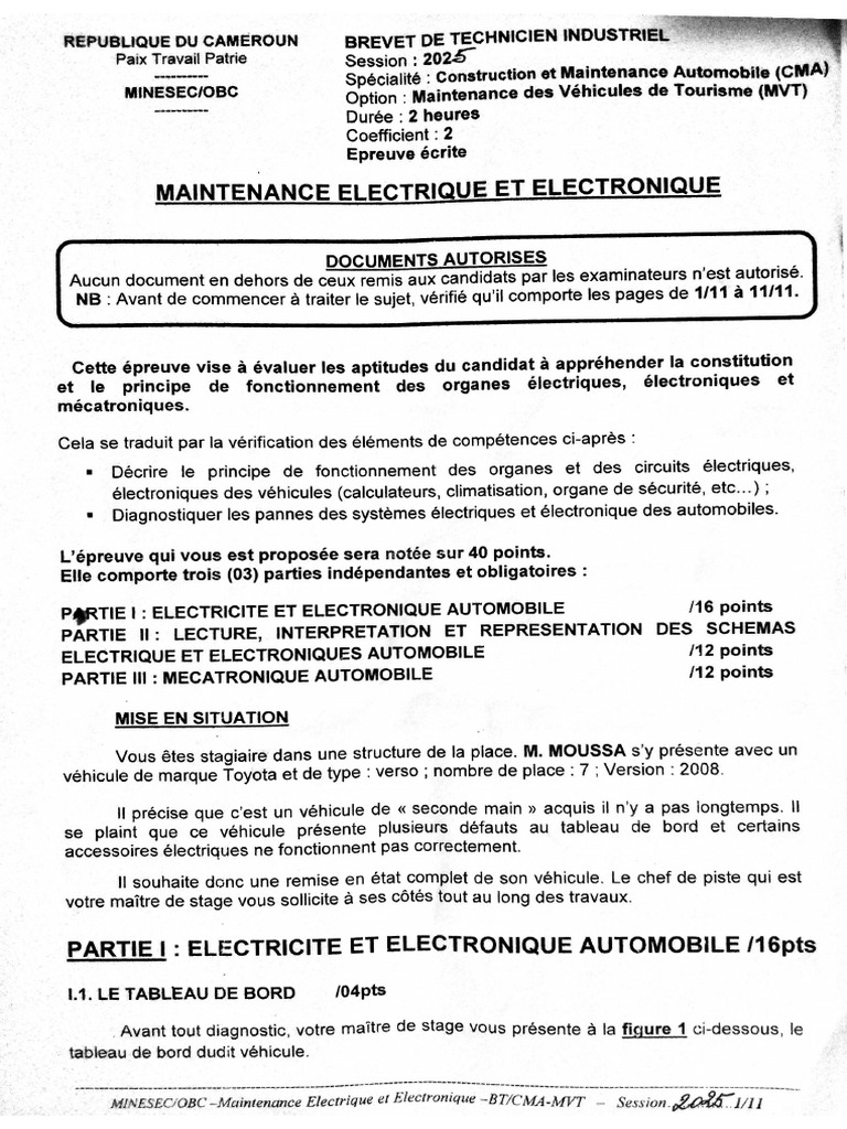 Maintenance Elect BT 2025 | PDF