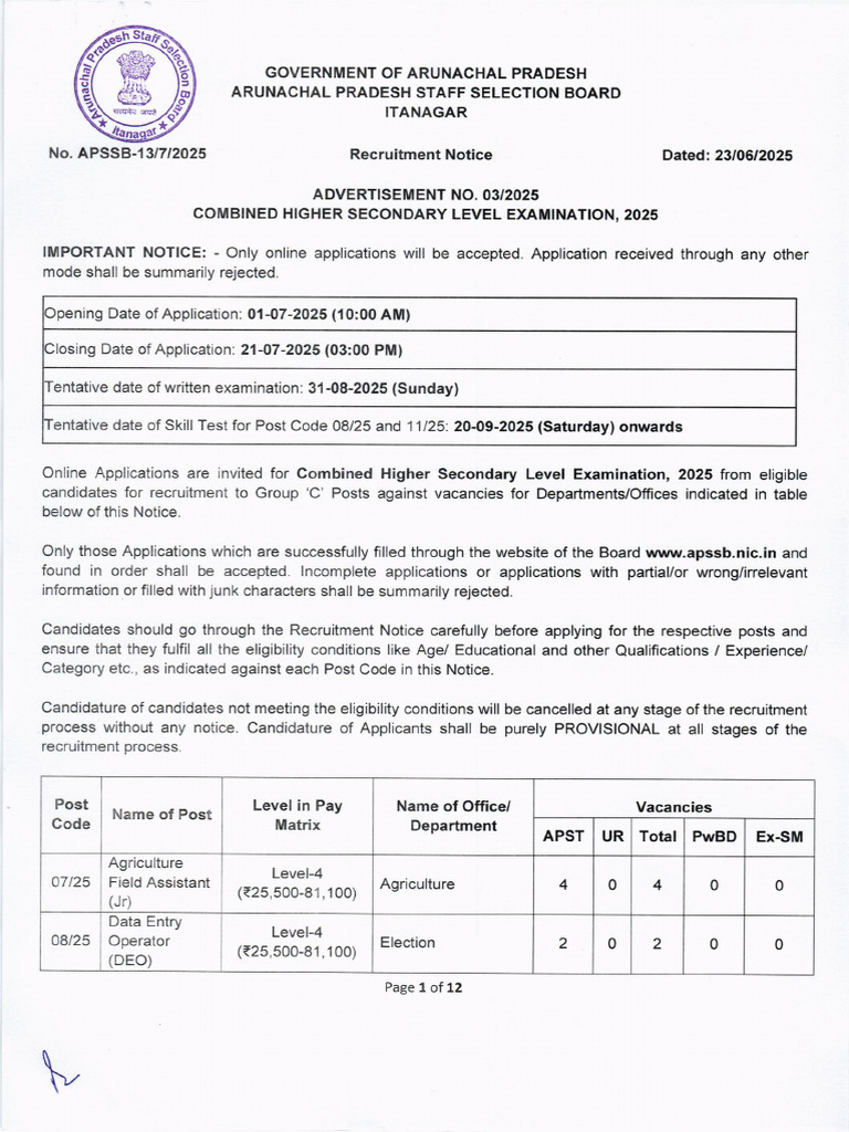 Combined Higher Secondary Level Exam 2025 20250623 182654 | PDF