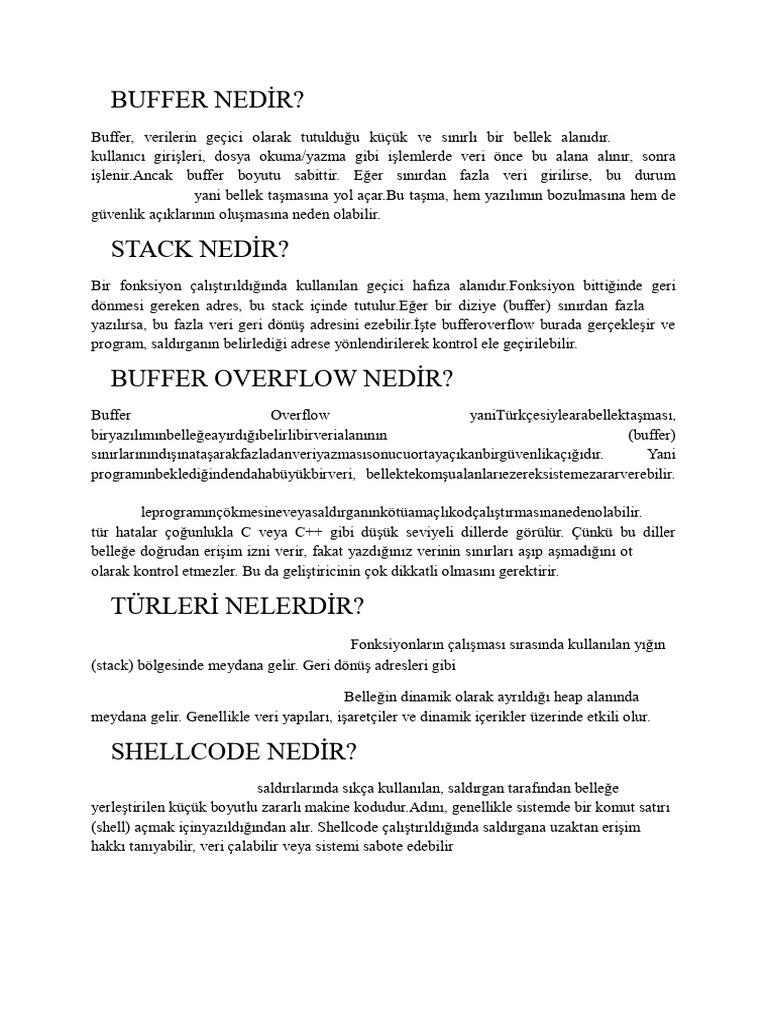 Buffer Overflow Attack - IO | PDF