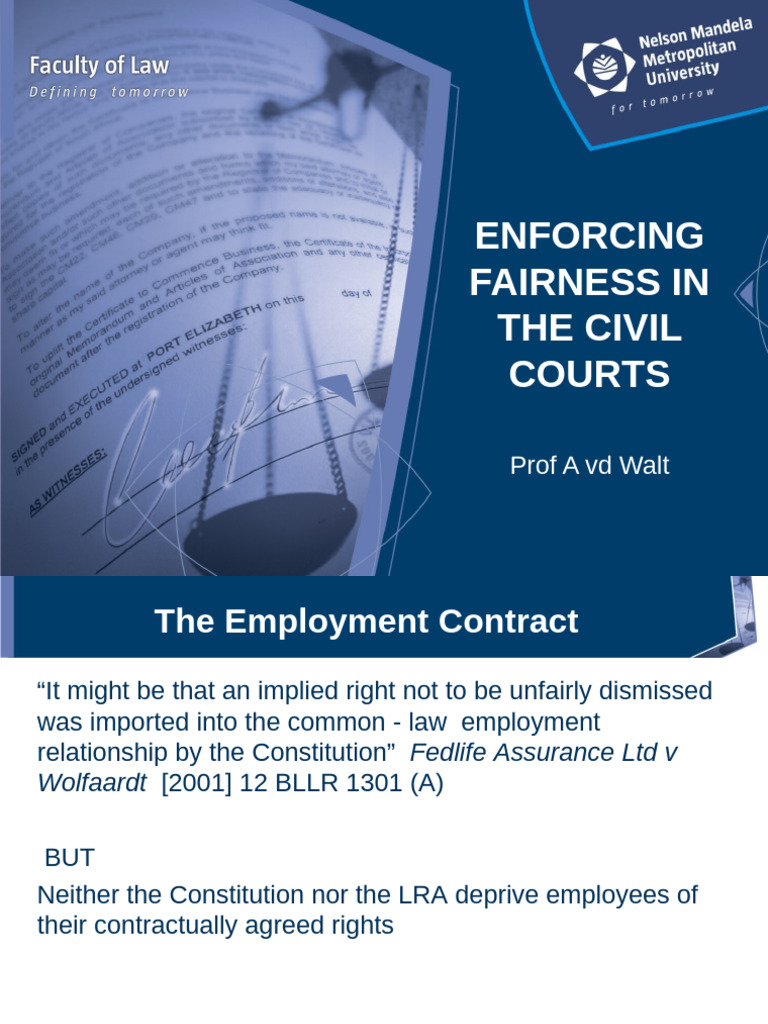 Enforcing Fairness in Civil Courts | PDF | Common Law | Business Law