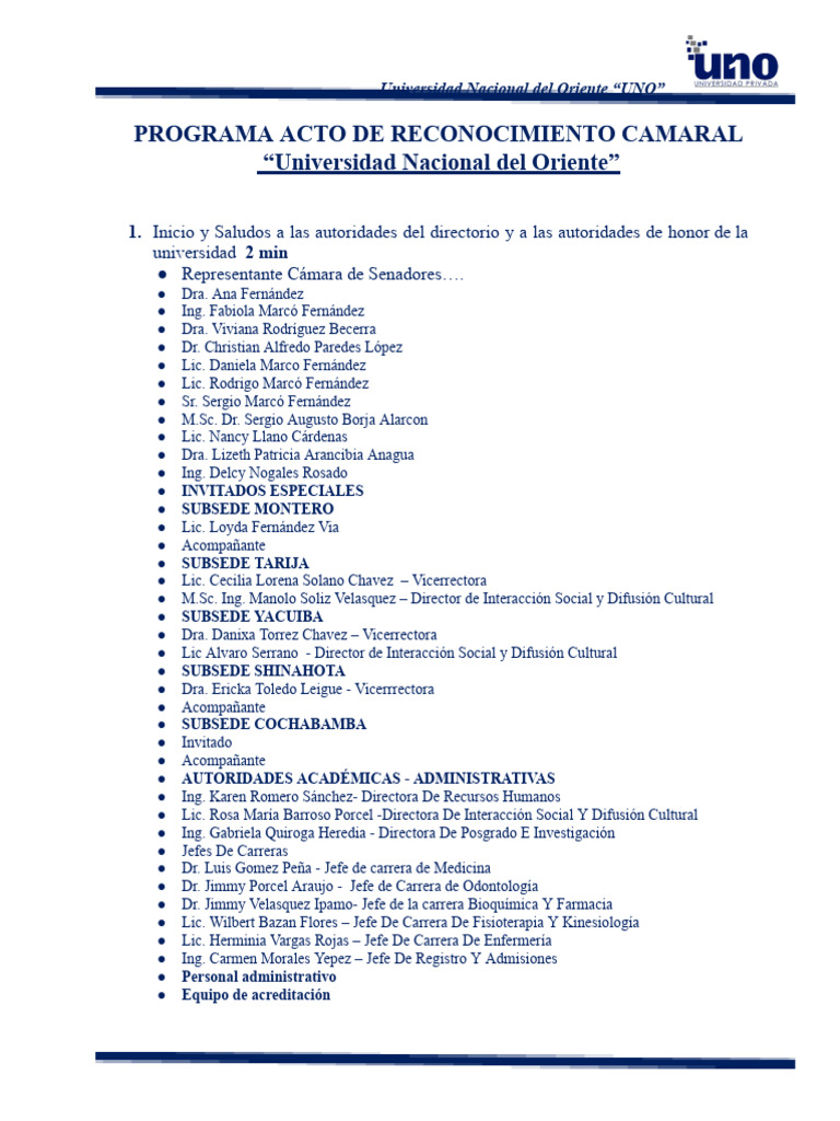 Programa Reconocimiento Camaral | PDF