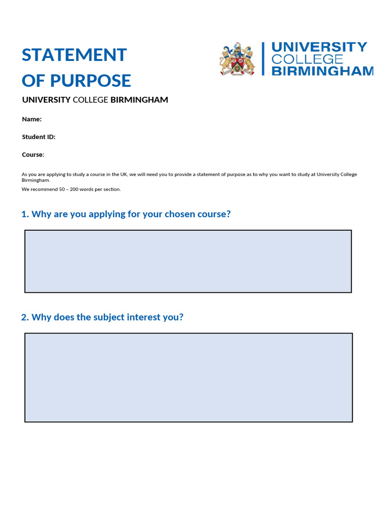 UCB Statement of Purpose | PDF