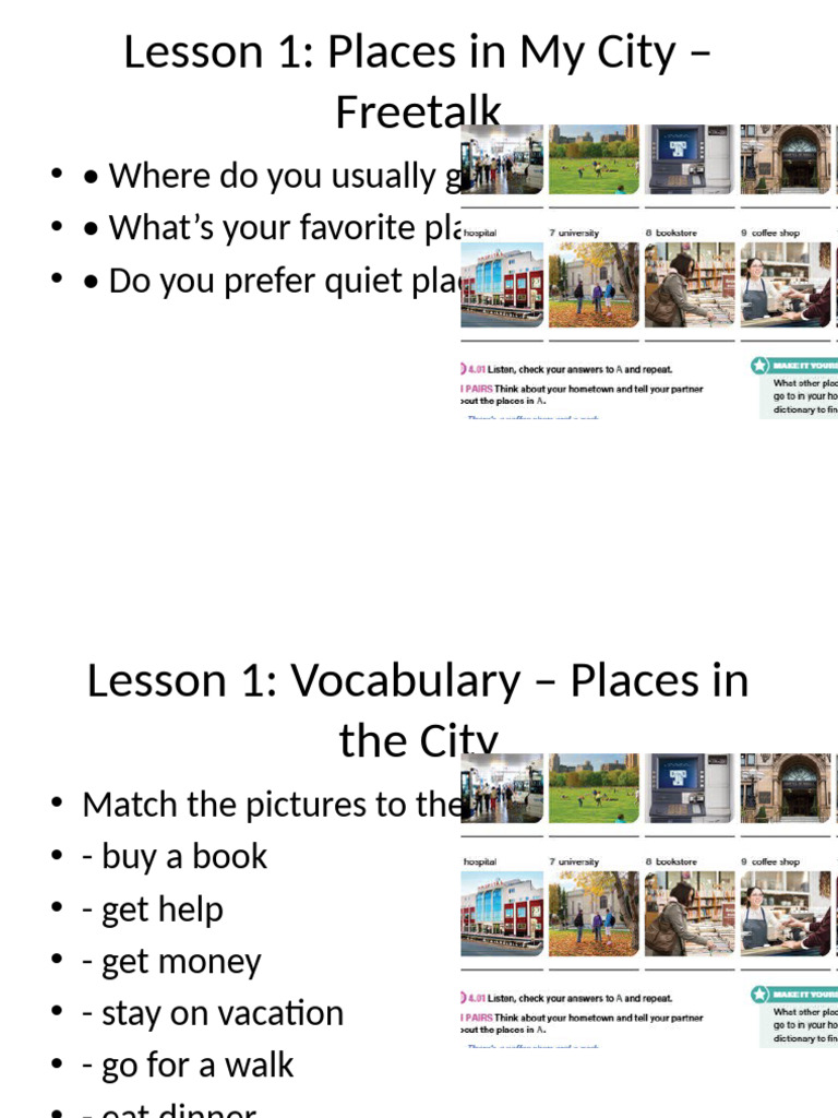City Places Lesson Plan | PDF