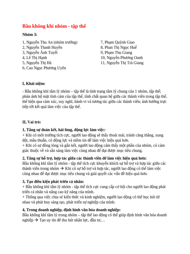 BT Nhóm TLH LĐ | PDF