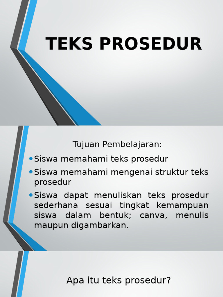 Teks Prosedur | PDF