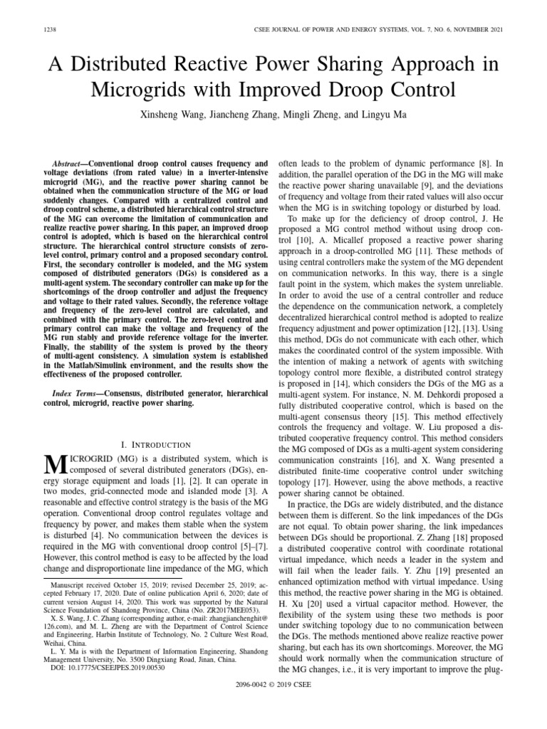 A Distributed Reactive Power Sharing Approach in Microgrids With ...