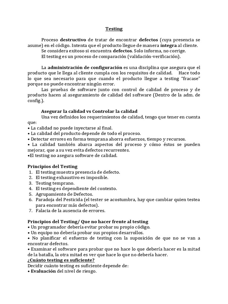 Segundo Parcial 2018 | PDF | Pruebas de software | Desarrollo guiado por pruebas