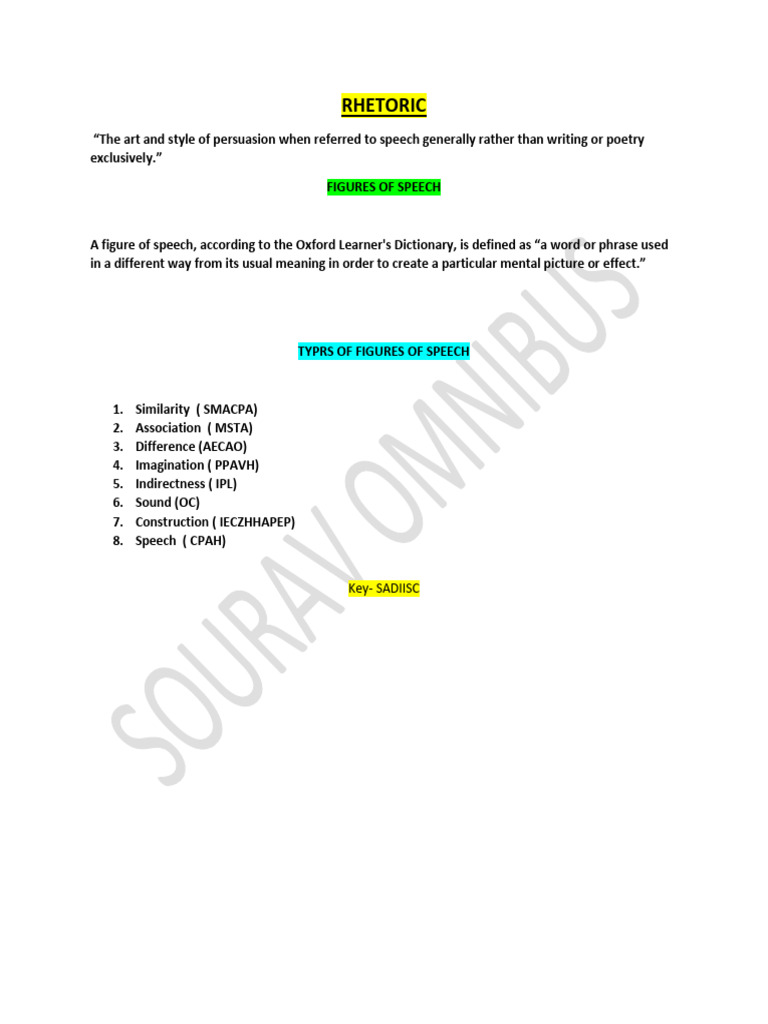 Figures of Speech PDF 1 | PDF
