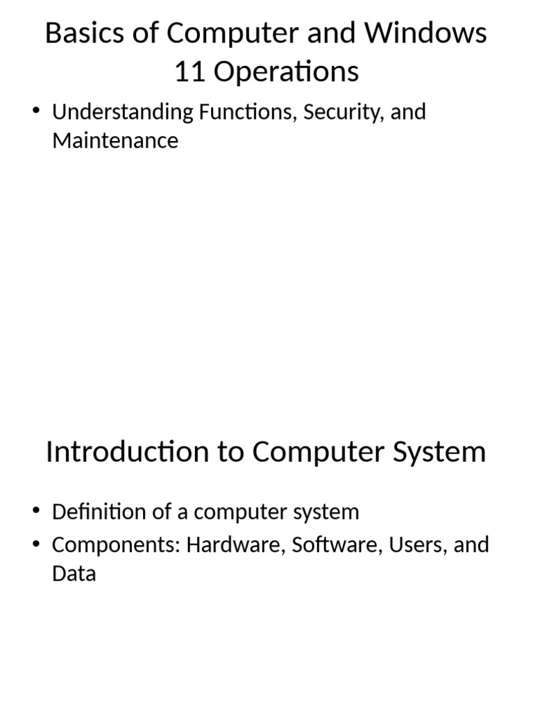 Computer Basics Windows11-2 | PDF