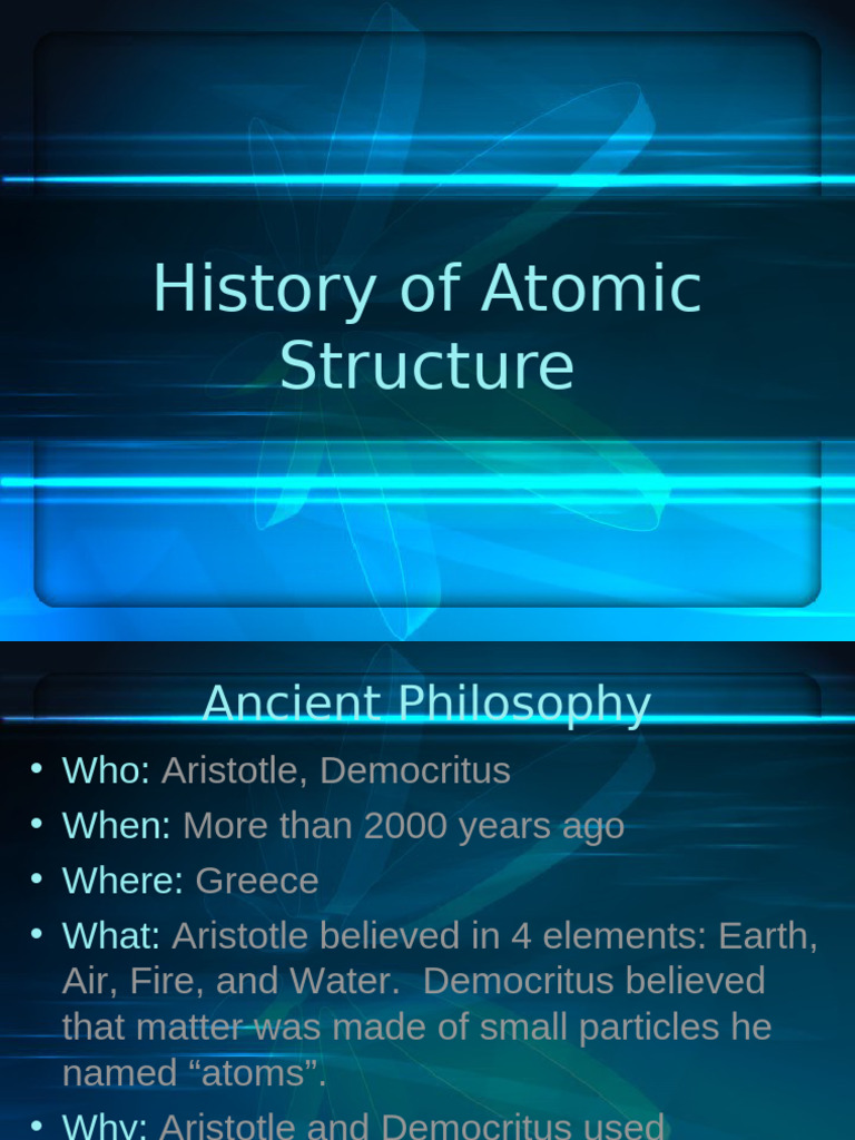 History of Atomic Structure | PDF | Atoms | Atomic Orbital