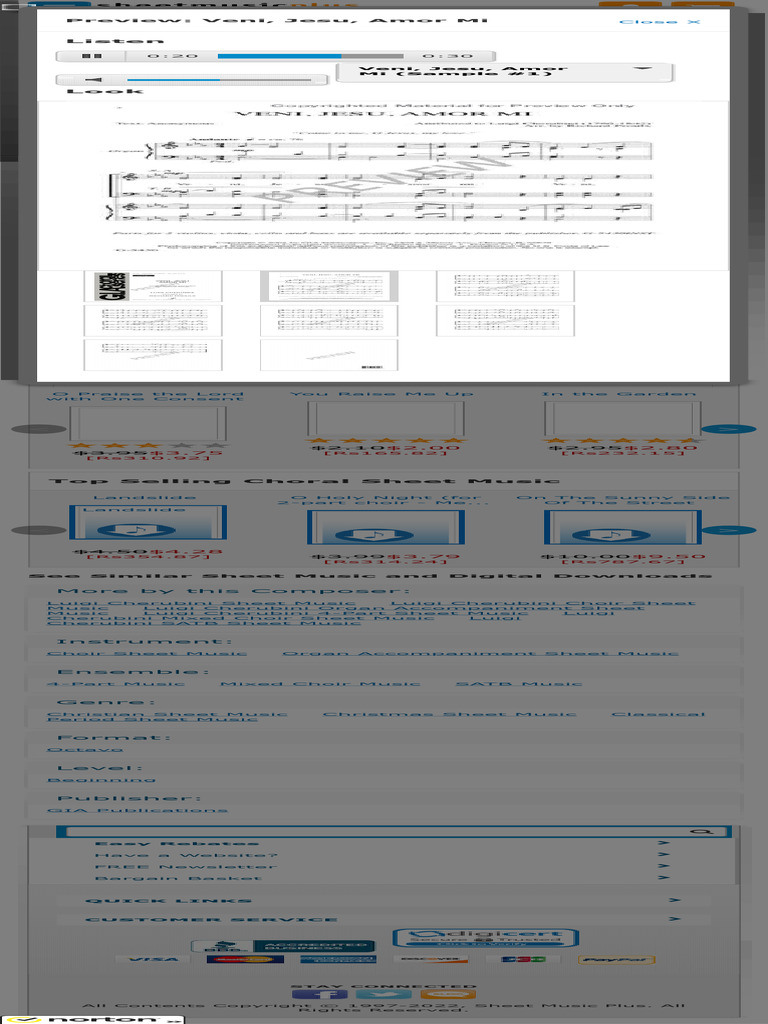 Veni, Jesu, Amor Mi by Luigi Cherubini (1760-1842) - Octavo Sheet Music ...
