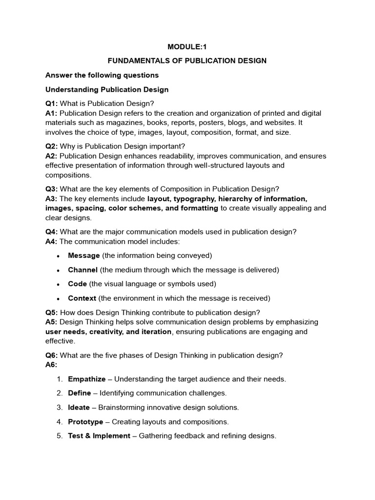 Understanding Publication Design Basics | PDF