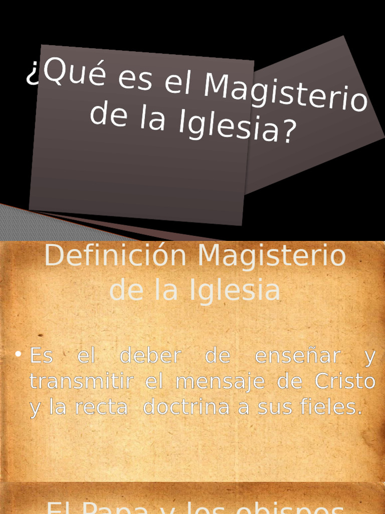 El Magisterio Eclesial | PDF | obispo | Iglesia Católica