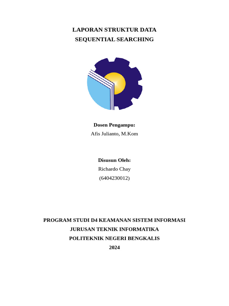 Laporan Struktur Data: Sequential Searching | PDF