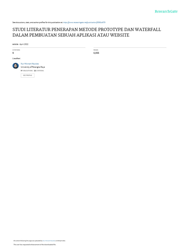 Penerapan Metode Prototaype Dan Waterfall | PDF