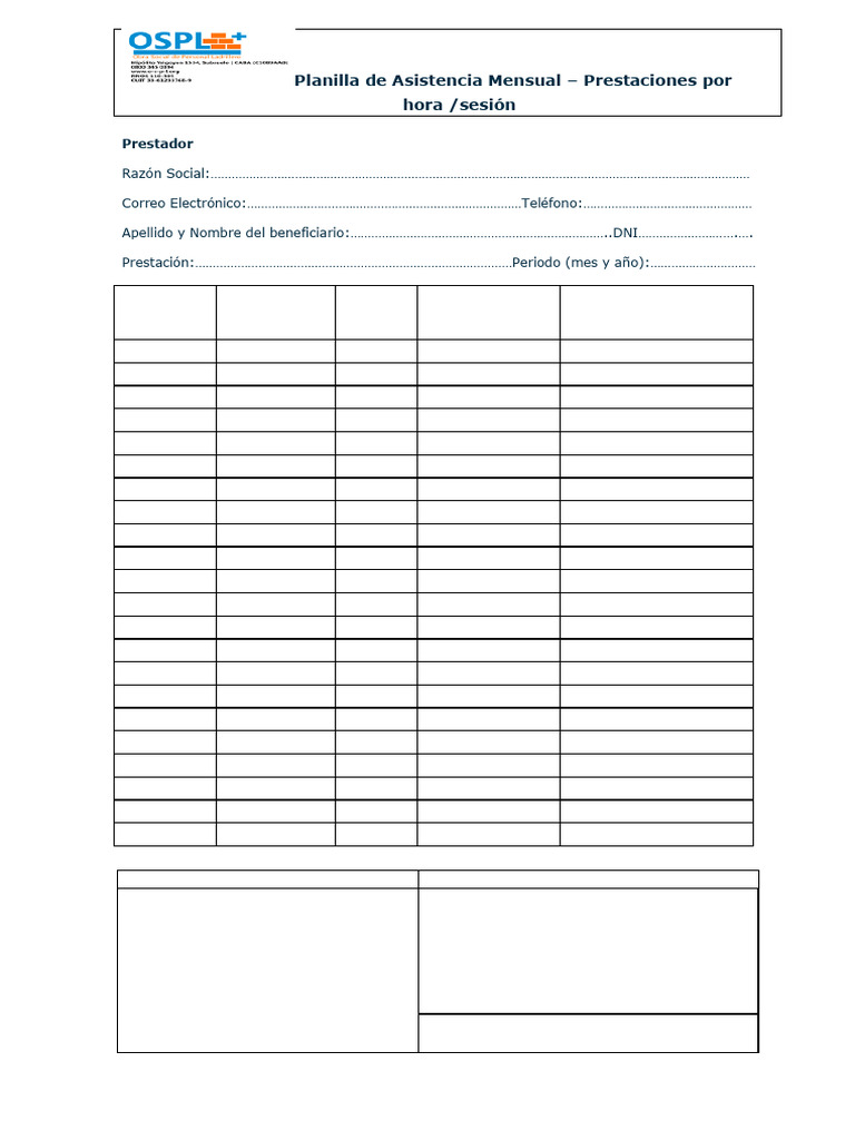 Planilla de Asistencia X Dia y Mensual | PDF