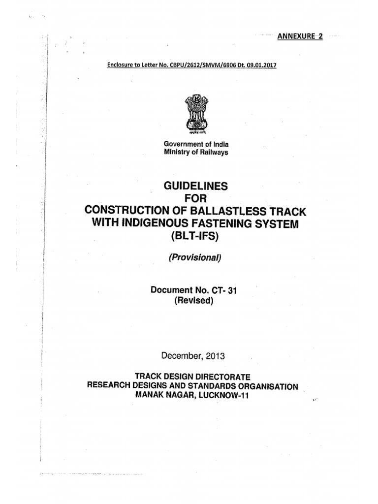 RDSO Document CT - 31 (Revised) | PDF