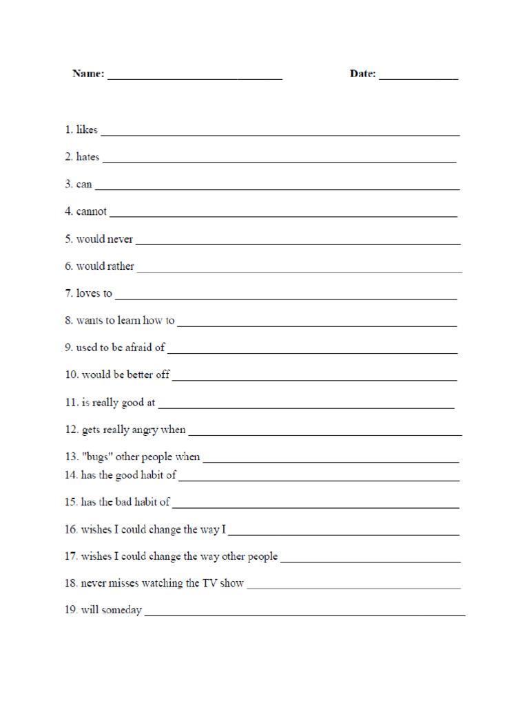 I Am A Person Who... | PDF