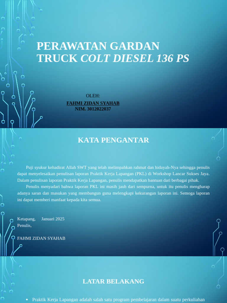 Perawatan Gardan Truck Colt Diesel 136 Ps Fahmi Zidan Syahab (301 2022 03) | PDF