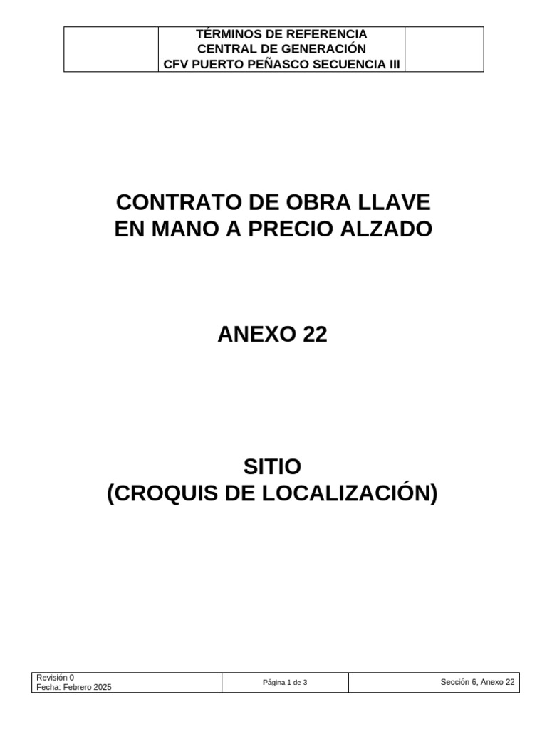 Anexo 22: Términos de Referencia CFV | PDF