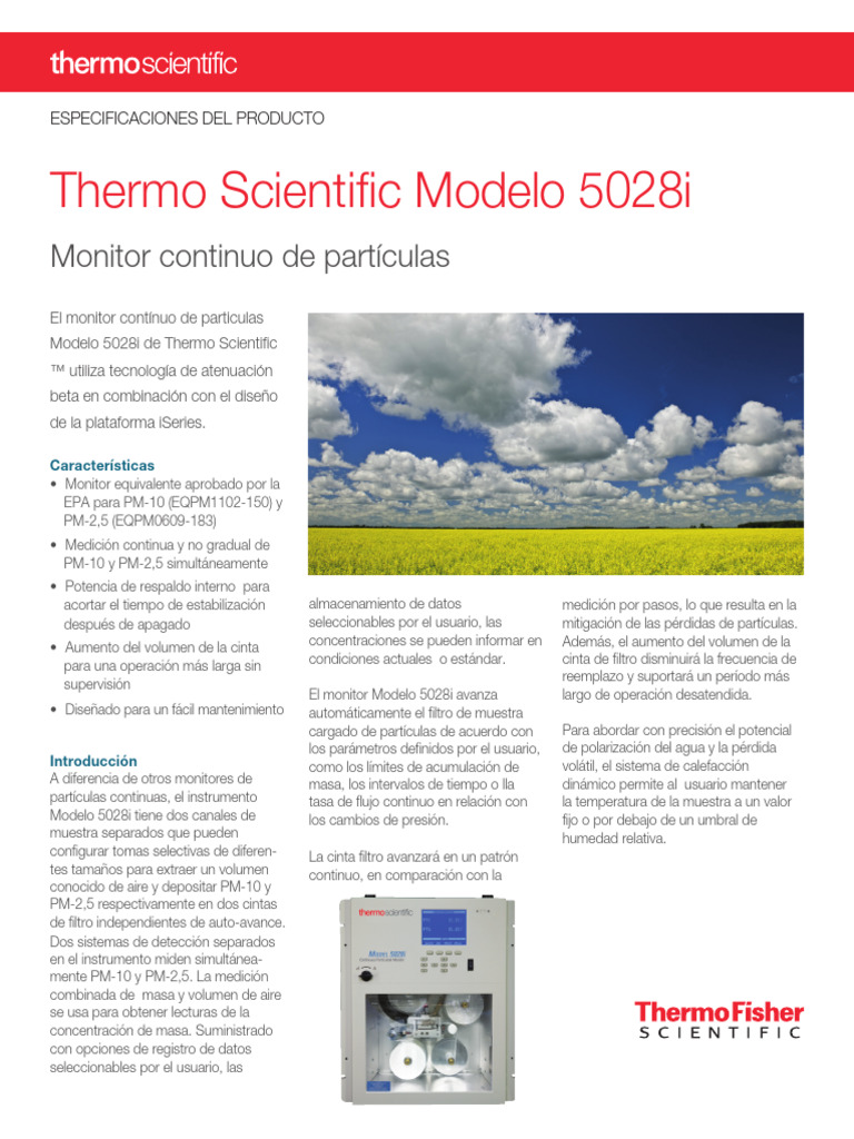 Ficha Tecnica Epm Datasheet 5028i Es | PDF | Medición