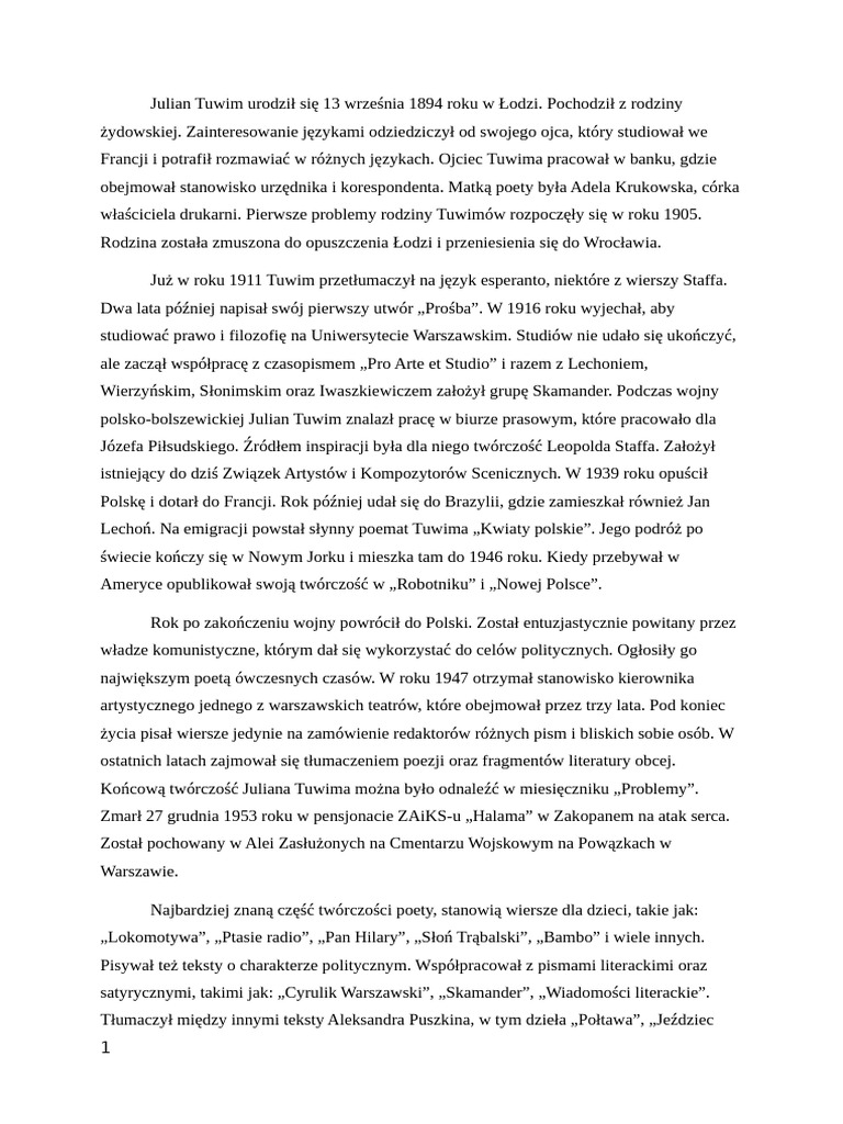 Tuwim | PDF