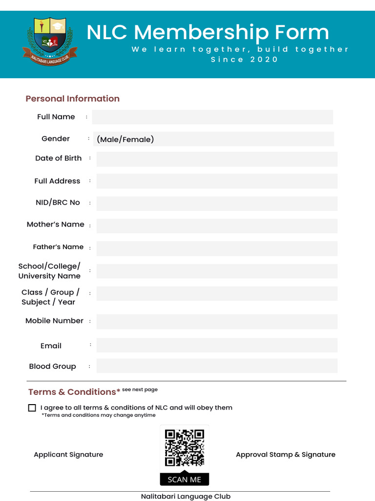 NLC Membership Application Form | PDF