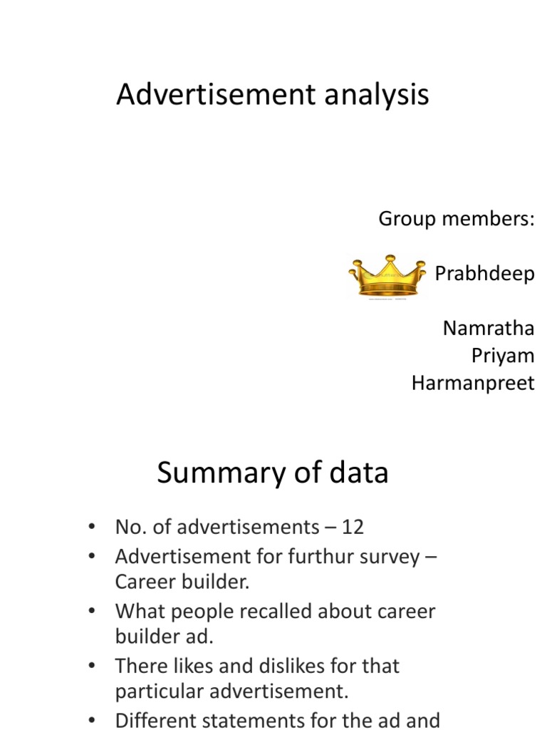 Advertisement Analysis | PDF | Advertising | Cognition