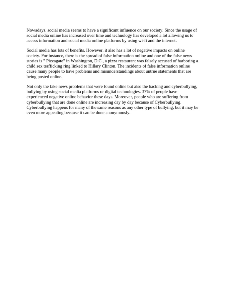 Negative Online Behavior | PDF