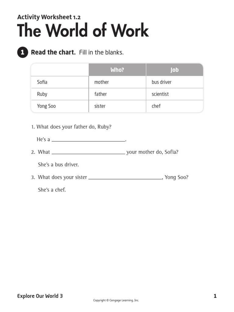 Eow3 Worksheet 1.2 Ame | PDF